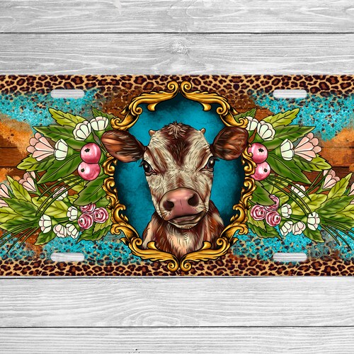 Metal Cow License Plate Farm License Plates Front License - Etsy