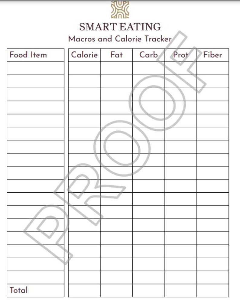 Macros and Calorie Tracker - Etsy