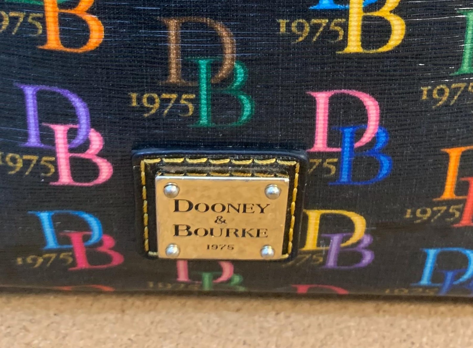 Dooney and Bourke 1975 Anniversary Rainbow Crossbody With Black ...