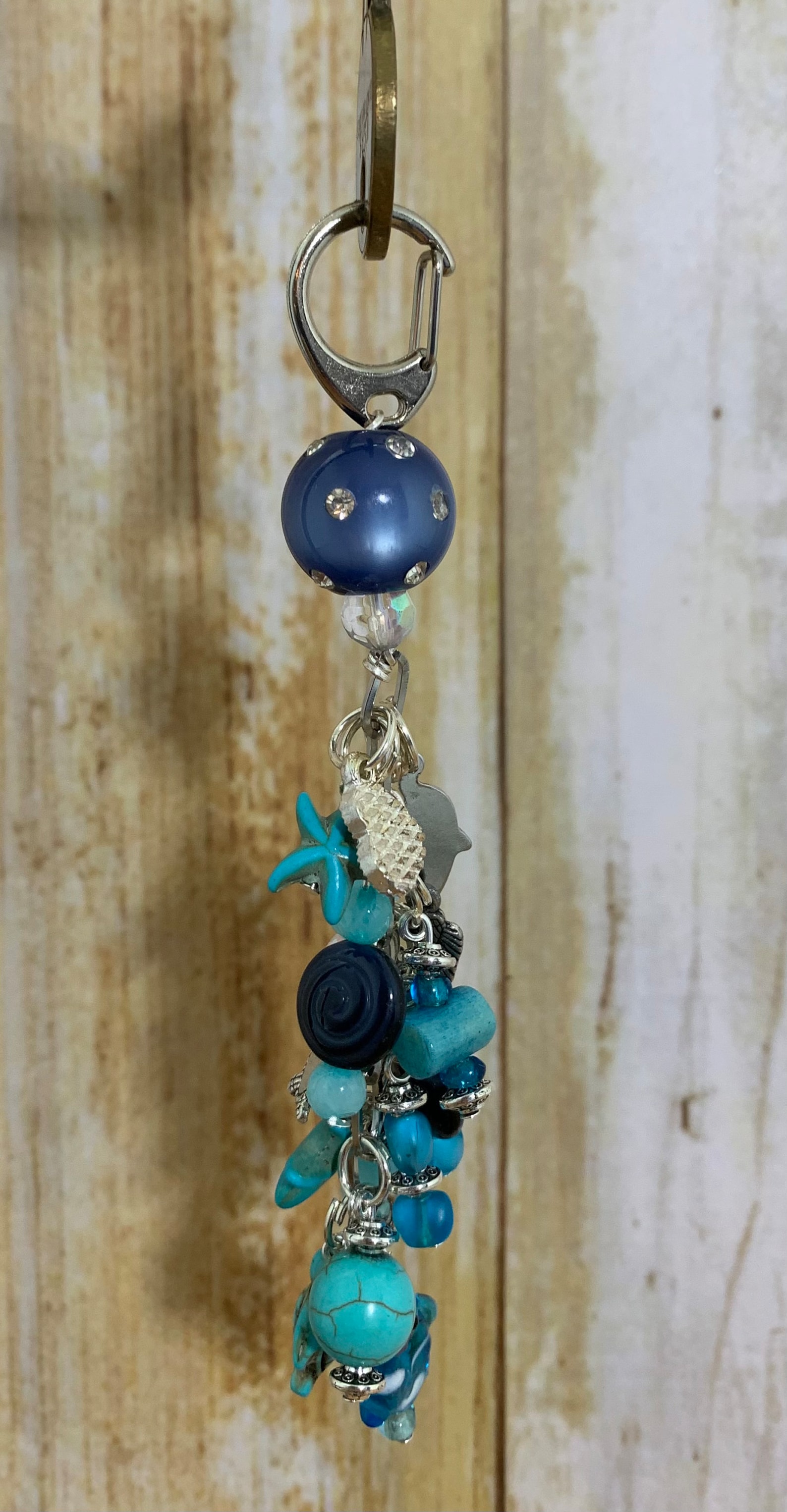 Handmade Beaded Purse Charm Inspired by Blue Tropical Waters and Sea ...