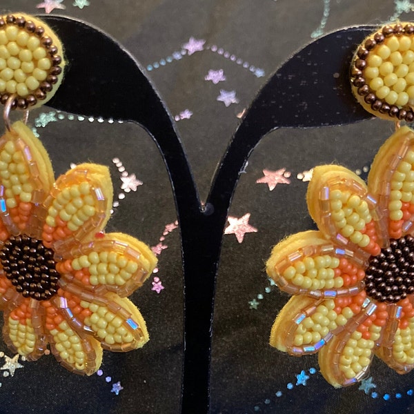 Beaded Sunflower - Etsy
