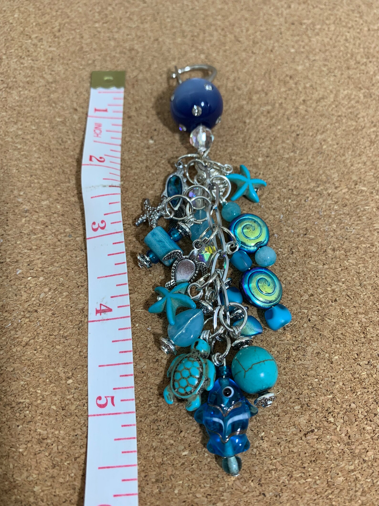 Handmade Beaded Purse Charm Inspired by Blue Tropical Waters and Sea ...