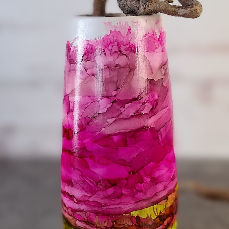 Alcohol Ink Vase - Etsy