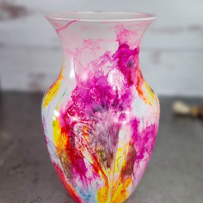 Alcohol Ink Vase - Etsy