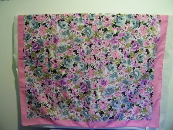 Vintage Liz Sinclair Pink Floral Polyester Scarf - Etsy