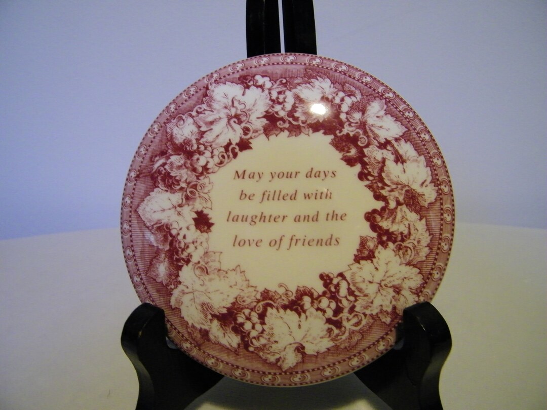 Vintage Spode Red Transferware Grapevine Covered Round Jewelry Trinket ...