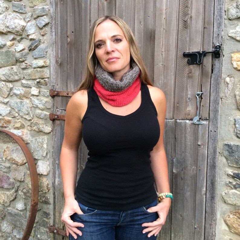 Hand Spun Yarn Hand-knit Reversible Cowl Neckwarmer - Etsy