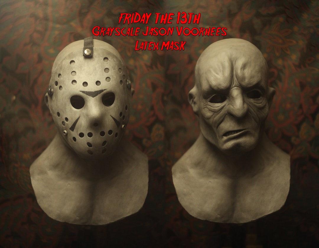 Jason Voorhees Latex Mask Grayscale Variant With Hockey Mask - Etsy