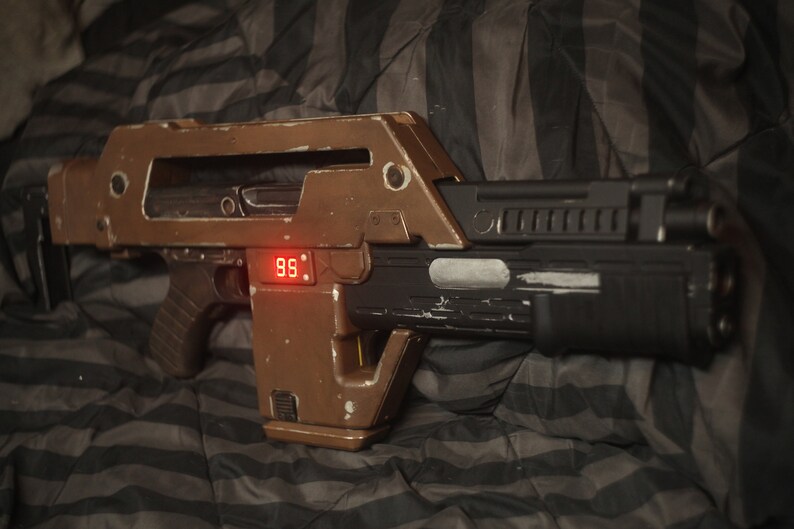 Hasbro Nerf Alien Pulse Rifle M41-A Painted Brown Bess Paint - Etsy