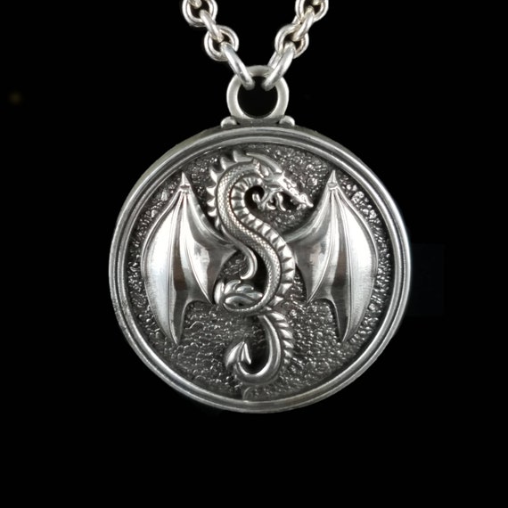 DRACO THE DRAGON Pendant in Silver or Gold Game of Thrones - Etsy