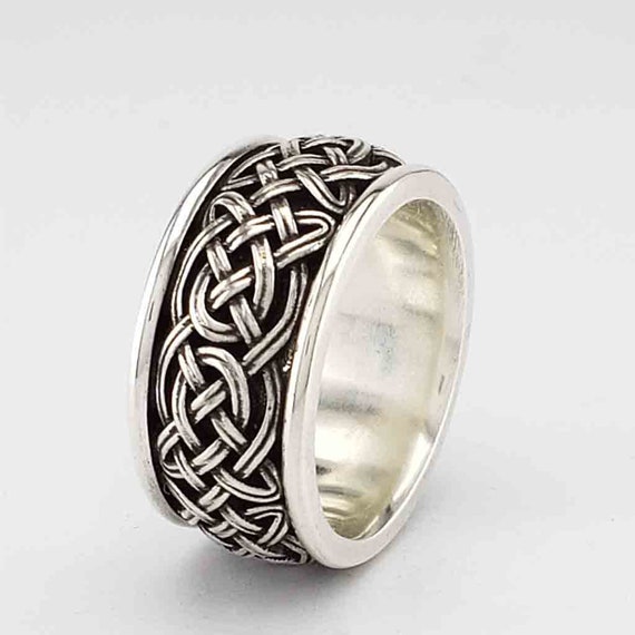KELLS KNOT Celtic Woven Band in Sterling Silver - Etsy