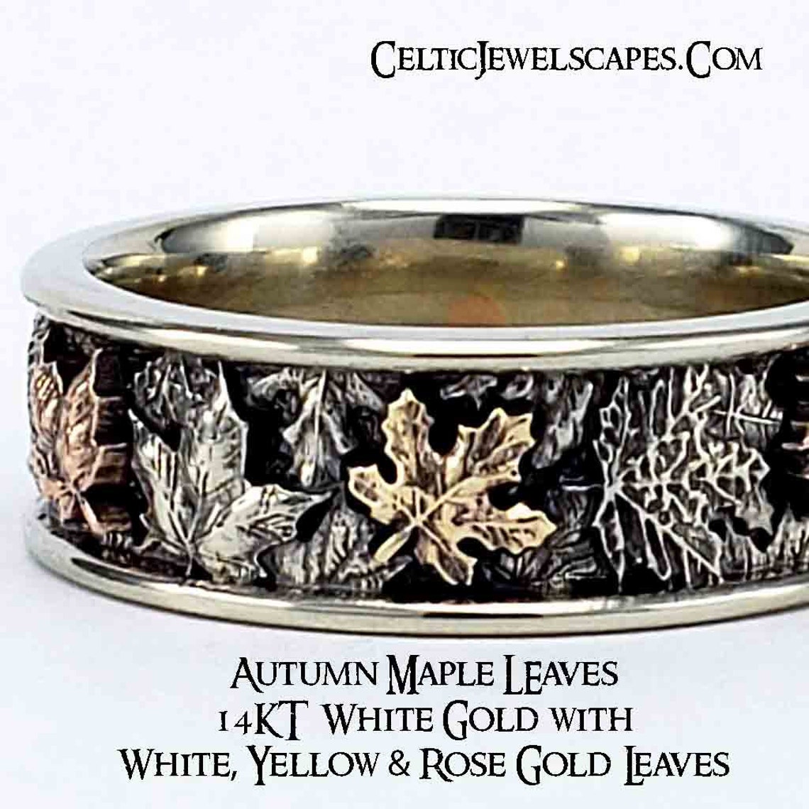 AUTUMN MAPLE LEAVES Multi-colored Leaves With Silver or Gold - Etsy