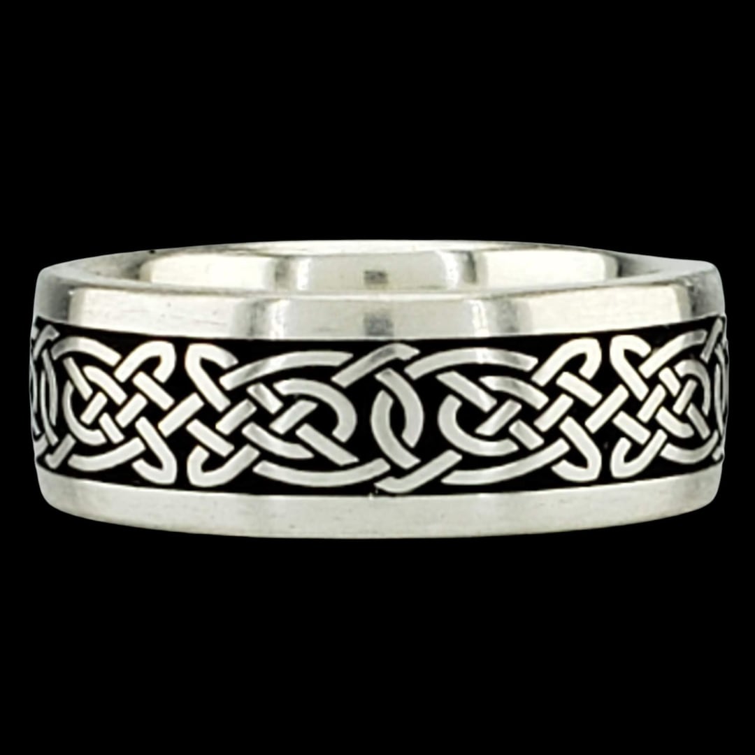 KELLS ETERNA Celtic Band in Sterling Silver - Etsy