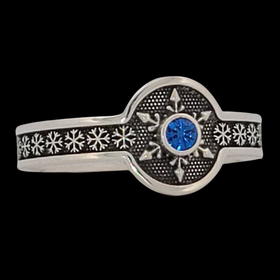 WINTER PRINCESS With Blue SAPPHIRE in Silver or Gold With 2.5mm Lab ...
