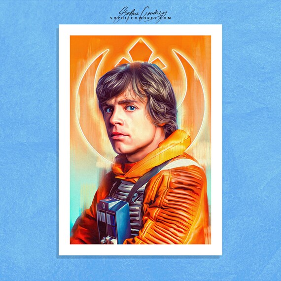 Luke Skywalker Illustrated Giclee Print - Etsy