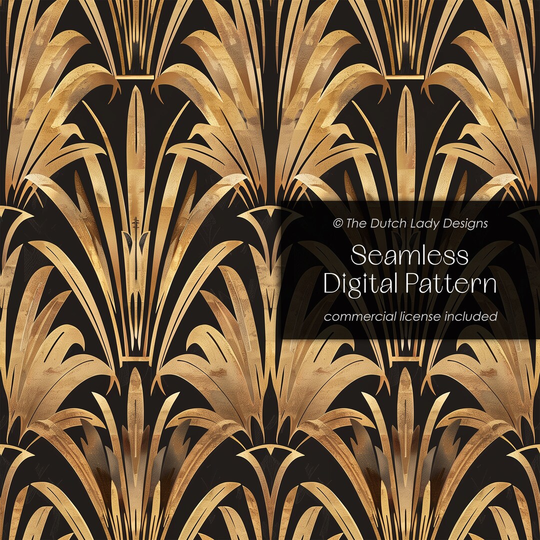 Art Deco SEAMLESS Digital Pattern, Tileable Background, Wallpaper ...