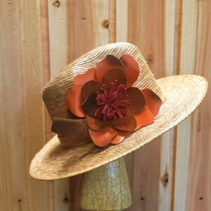 Leather Flower Hat Band, Hats Women - Etsy