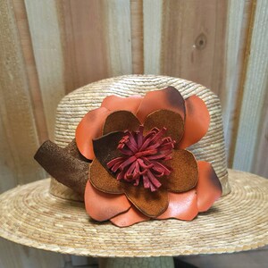 Leather Flower Hat Band, Hats Women - Etsy