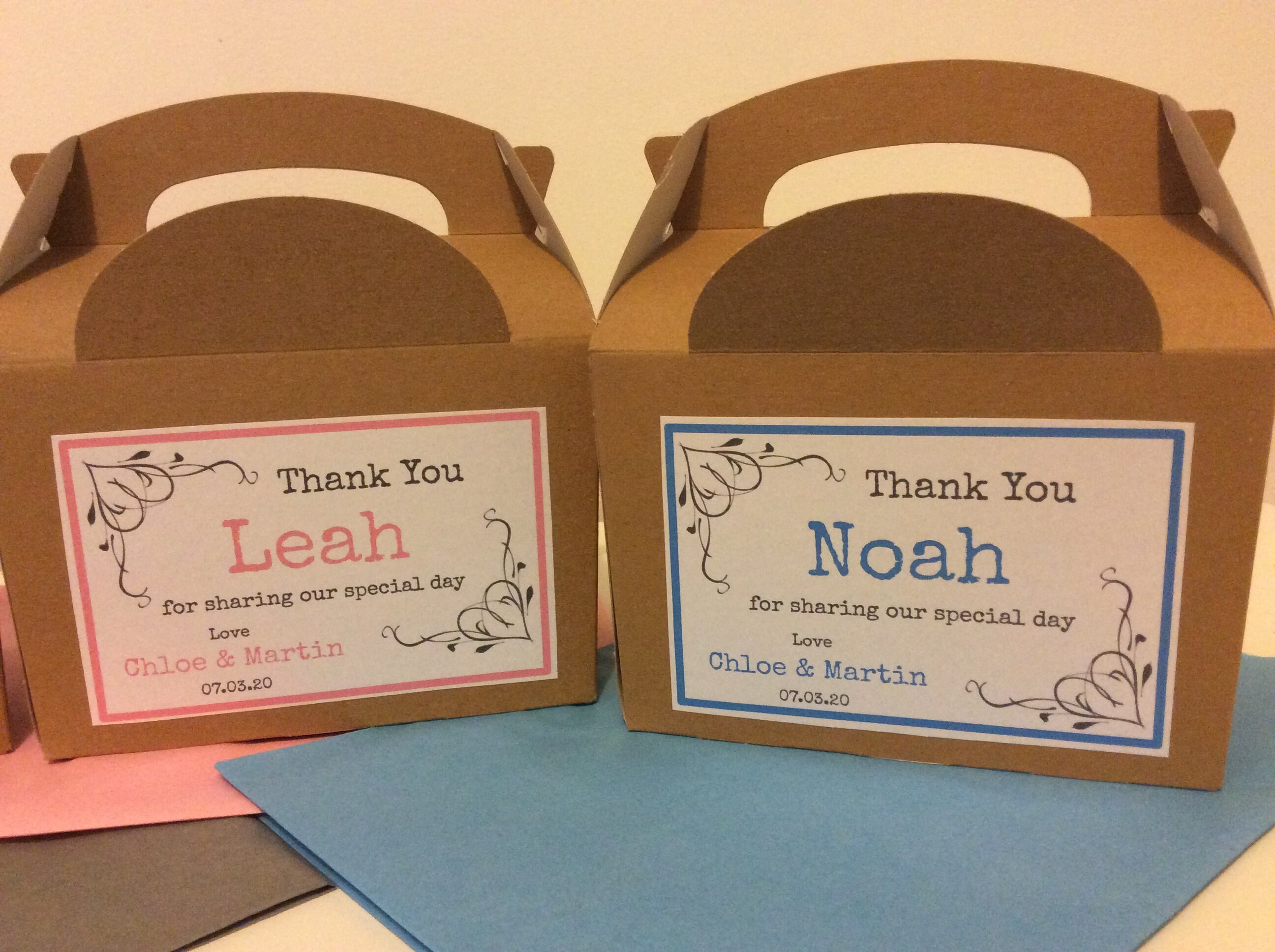 Personalised Children's Wedding Kraft Brown Box Complete | Etsy UK