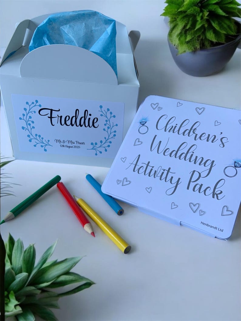 Personalised Children's Wedding Activity Box - With Activity Pack ...