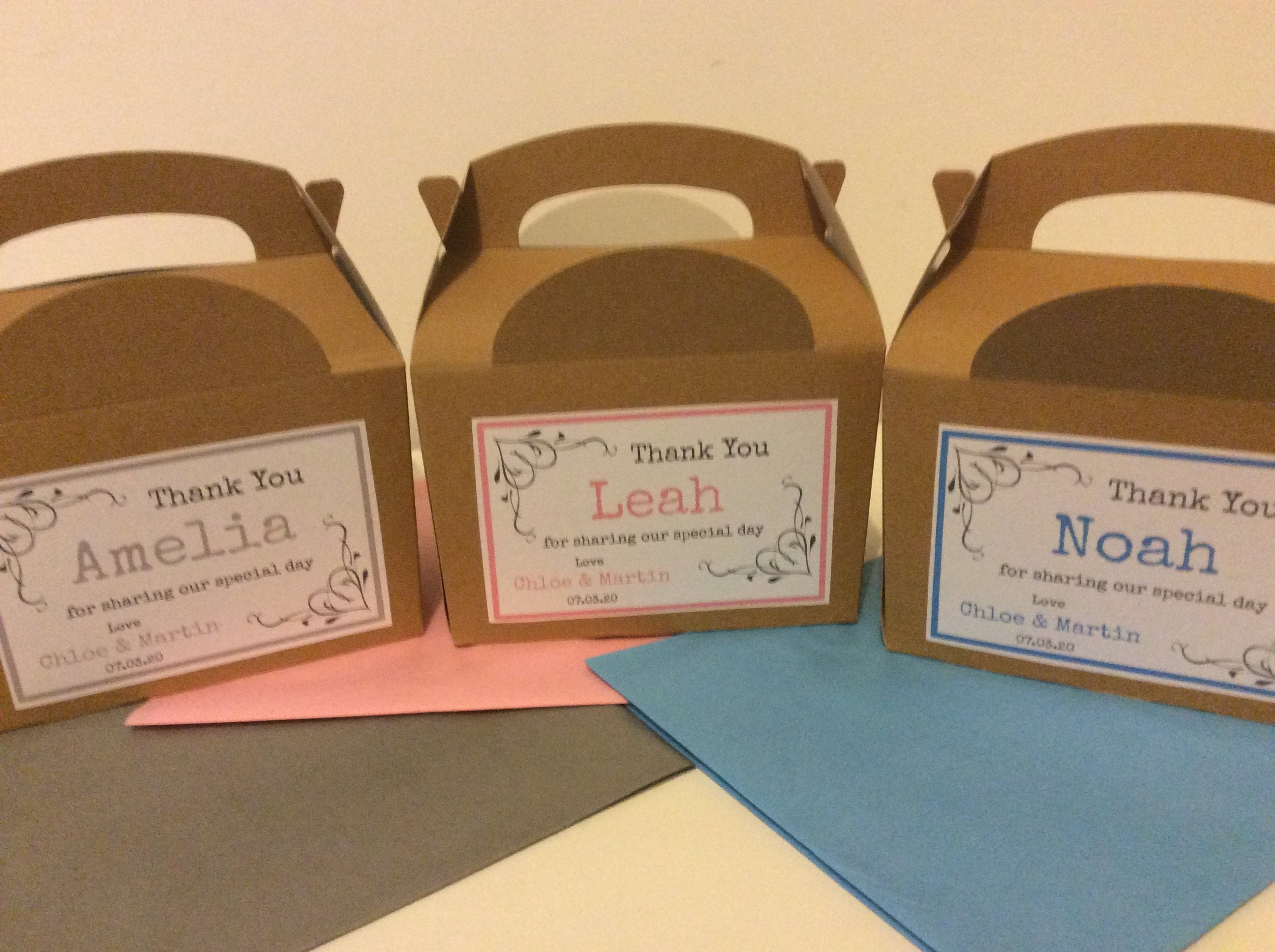 Personalised Children's Wedding Kraft Brown Box Complete - Etsy UK