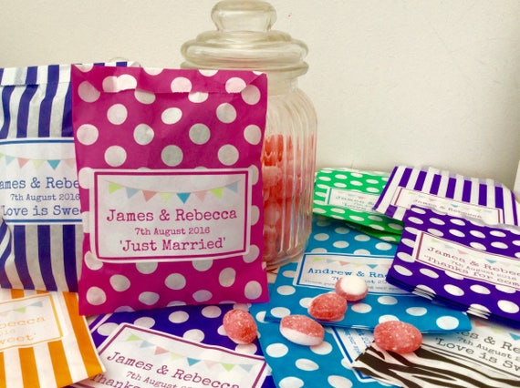 Personalised Candy Sweet Bags | Etsy