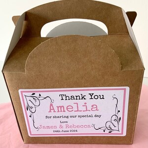 Personalised Children's Wedding Kraft Brown Box - Complete With Tissue ...