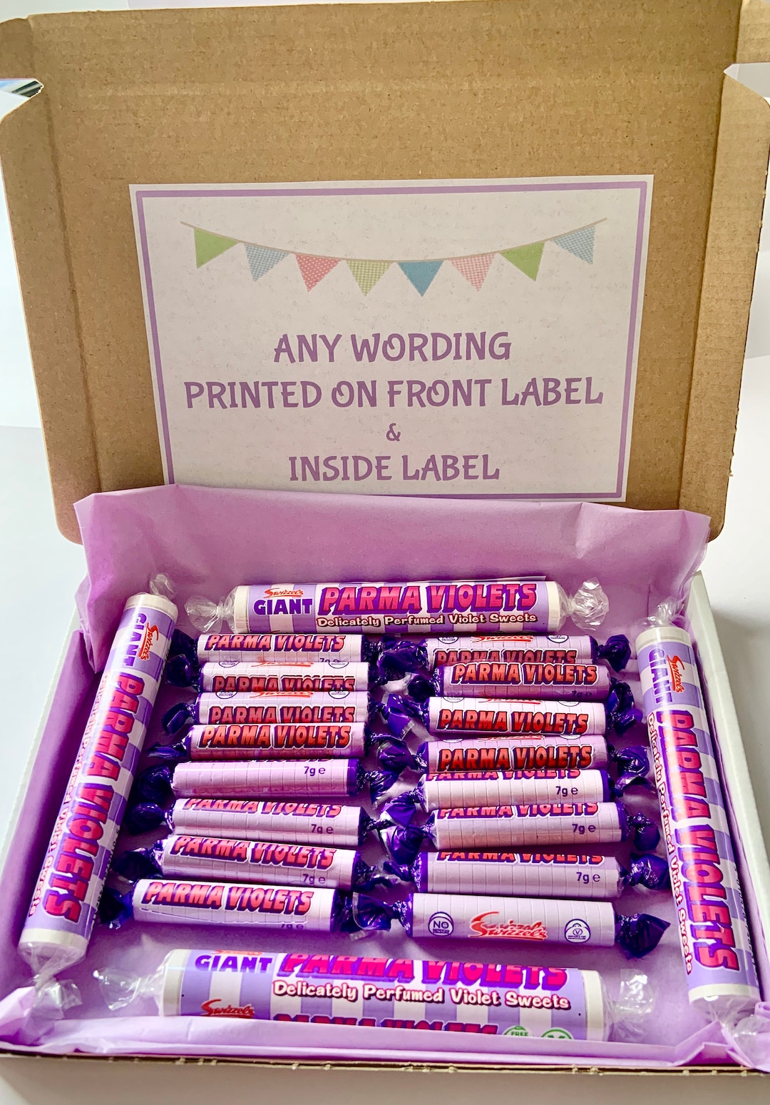 Personalised PARMA VIOLETS Sweet Box - Letterbox Friendly - Etsy UK