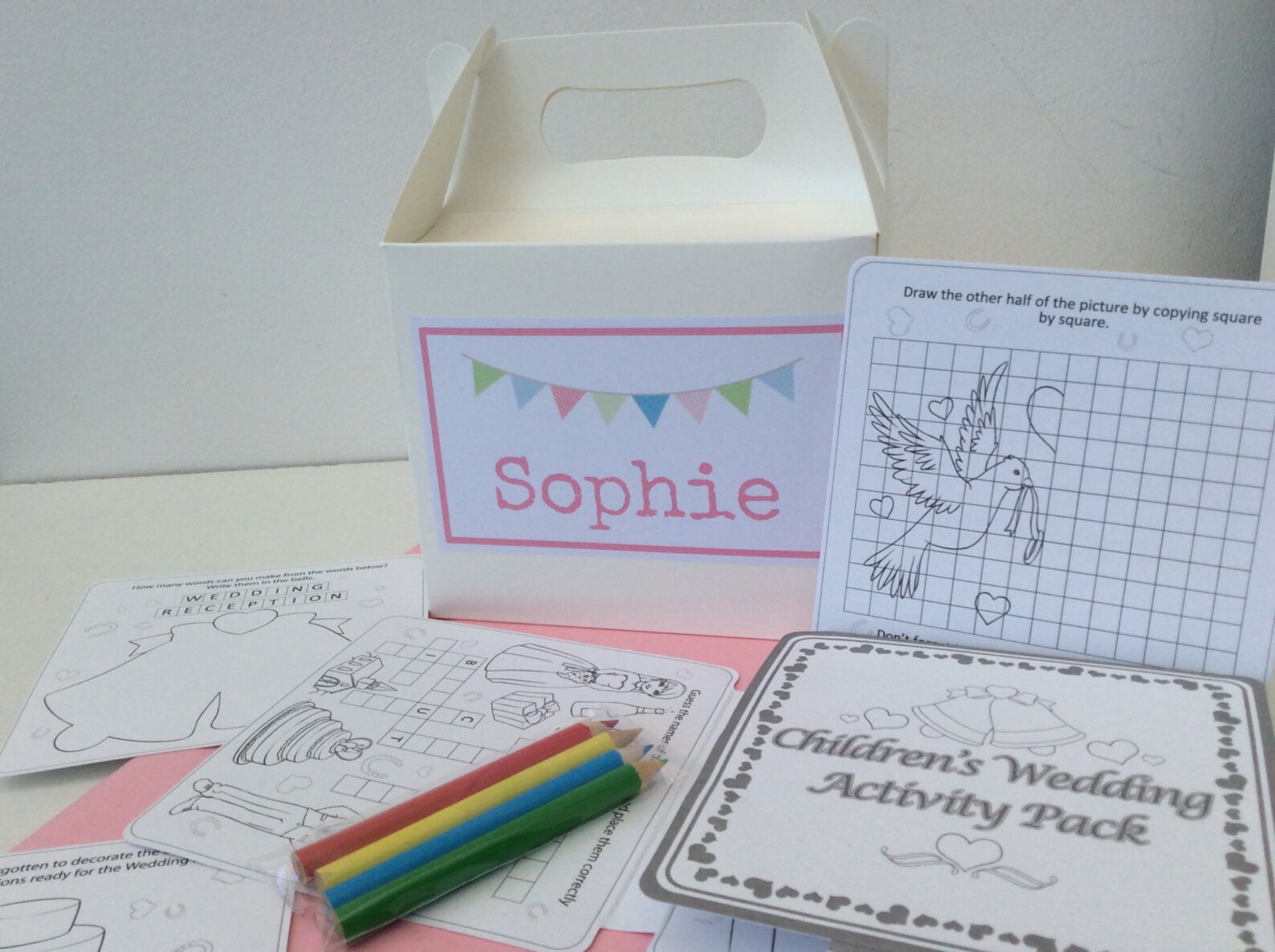 Personalised Children's Wedding Activity Box Complete - Etsy UK