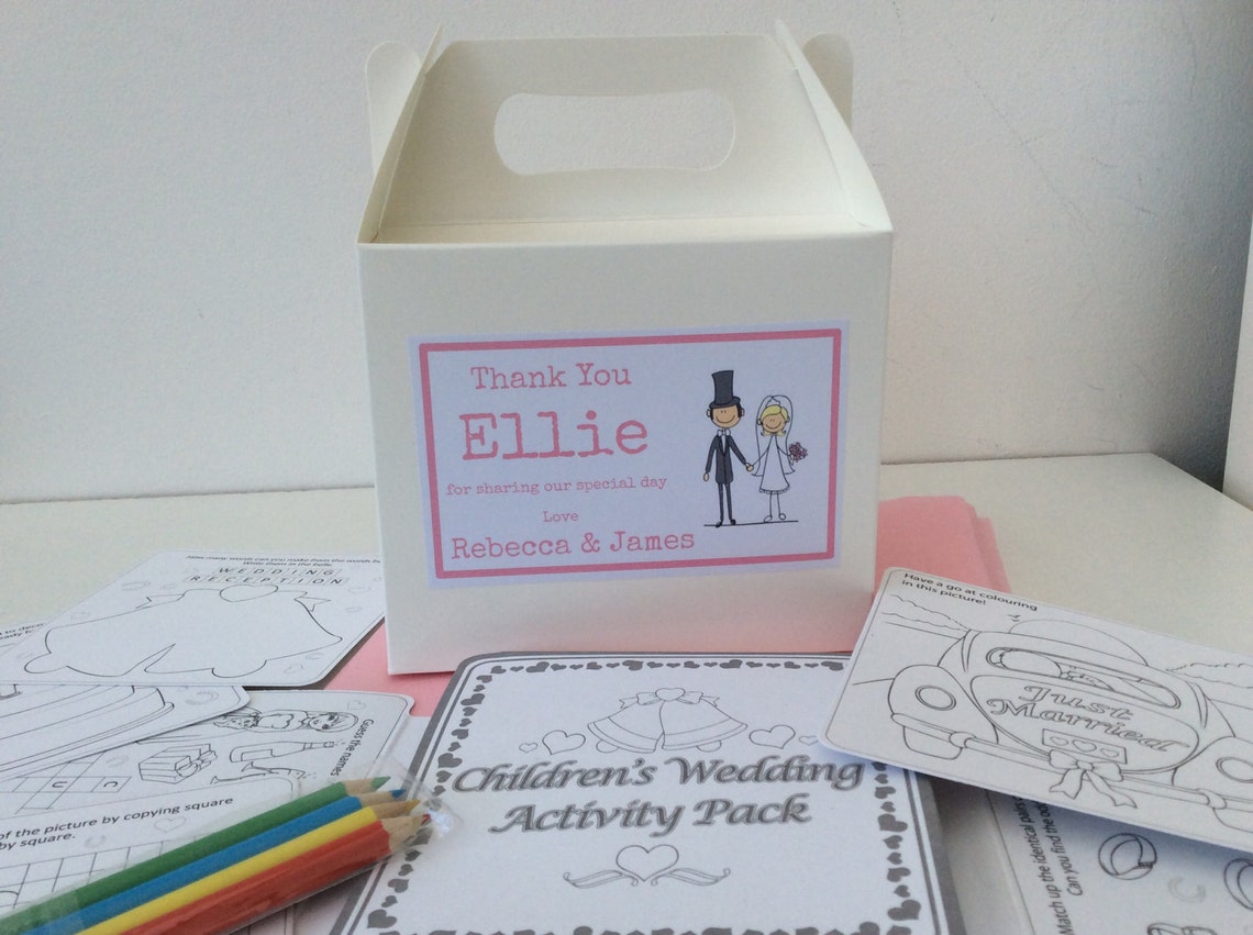 Personalised Children's Wedding Activity Box Complete - Etsy UK