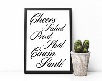 Cheers Salud Prost - Etsy