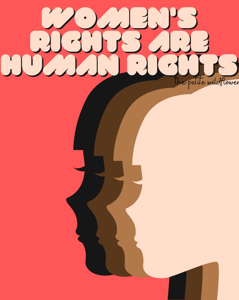 Women's rights are human rights. equality print. 8x10 | Etsy