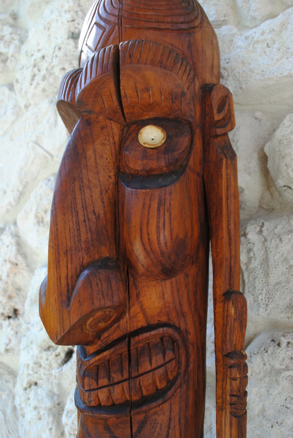 Moai Kavakava Chile (easter Island) Rapa Nui Style, Unique Lifesize ...