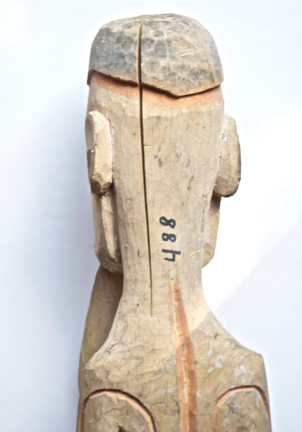 Asmat Male Figure in Squatting Position Hands Inside Mouth a Tribal ...