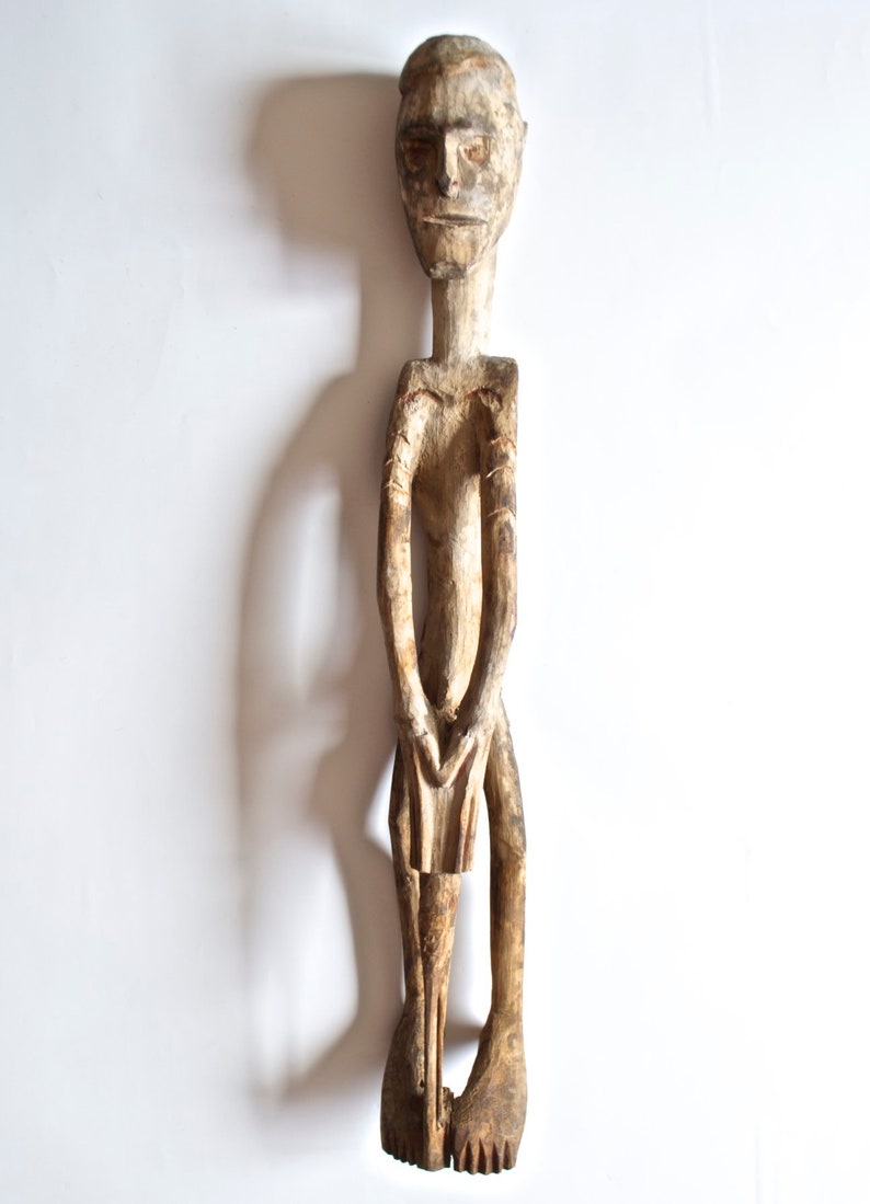 Asmat Male Figure Standing Holding Head of Hornbill to His Feet A New ...