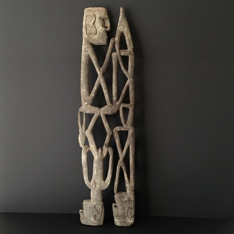 New Guinea Artifact of Three Figures Inverted Asmat Tribal - Etsy