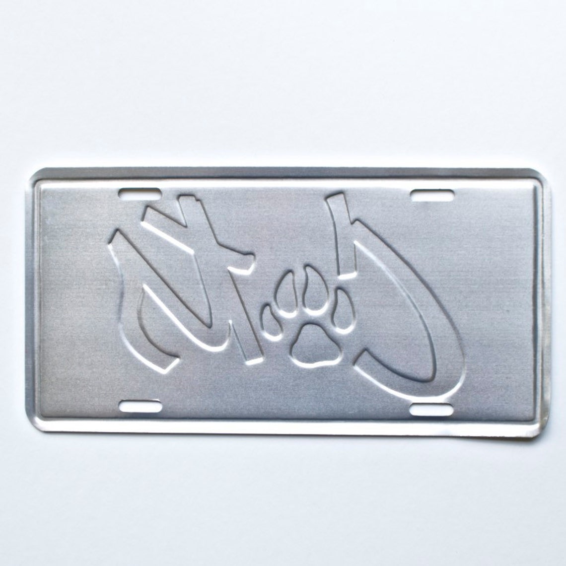 Cats Vanity License Plate White Serial on Reflective Black Base Auto ...