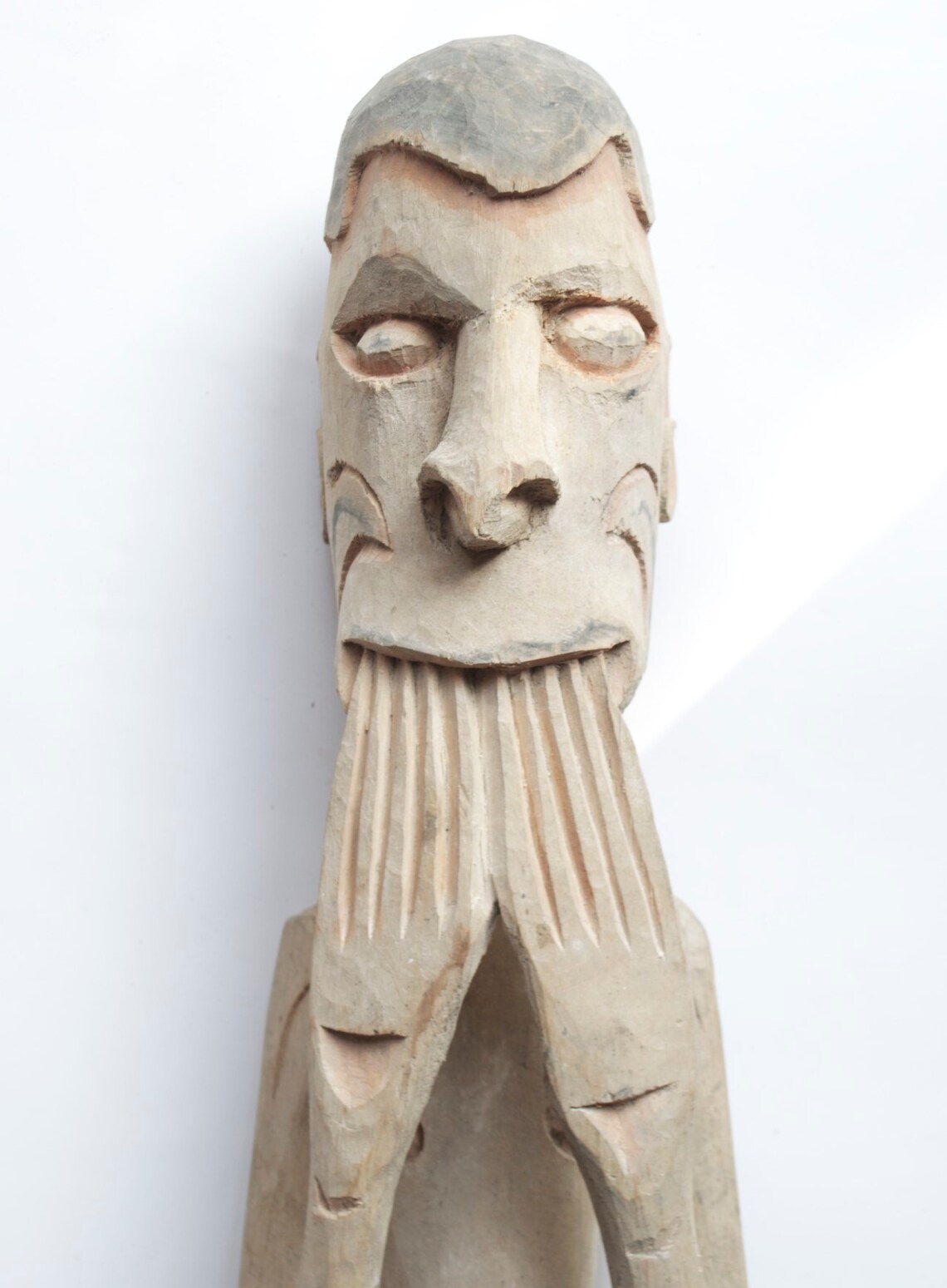 Asmat Male Figure in Squatting Position Hands Inside Mouth a Tribal ...