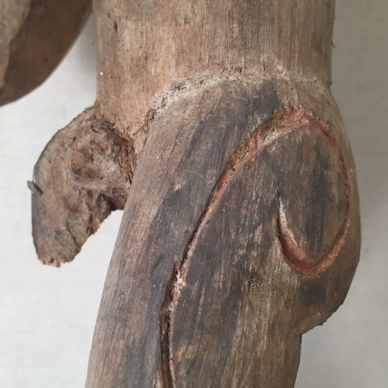 Asmat Male Figure Standing Hands on Chin a Tribal Carving Sculpture ...