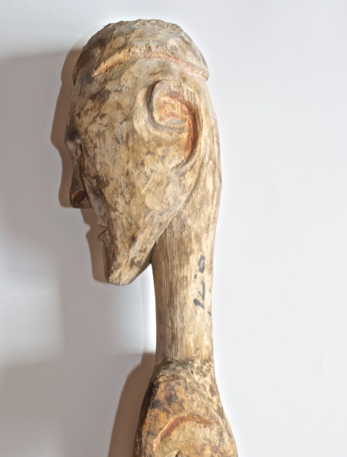 Asmat Male Figure Standing Holding Head of Hornbill to His Feet A New ...