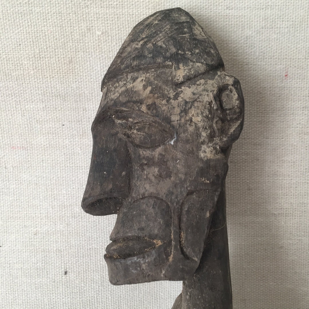 Artifact of Asmat Male Standing Arms and Legs Slightly Apart Tribal ...