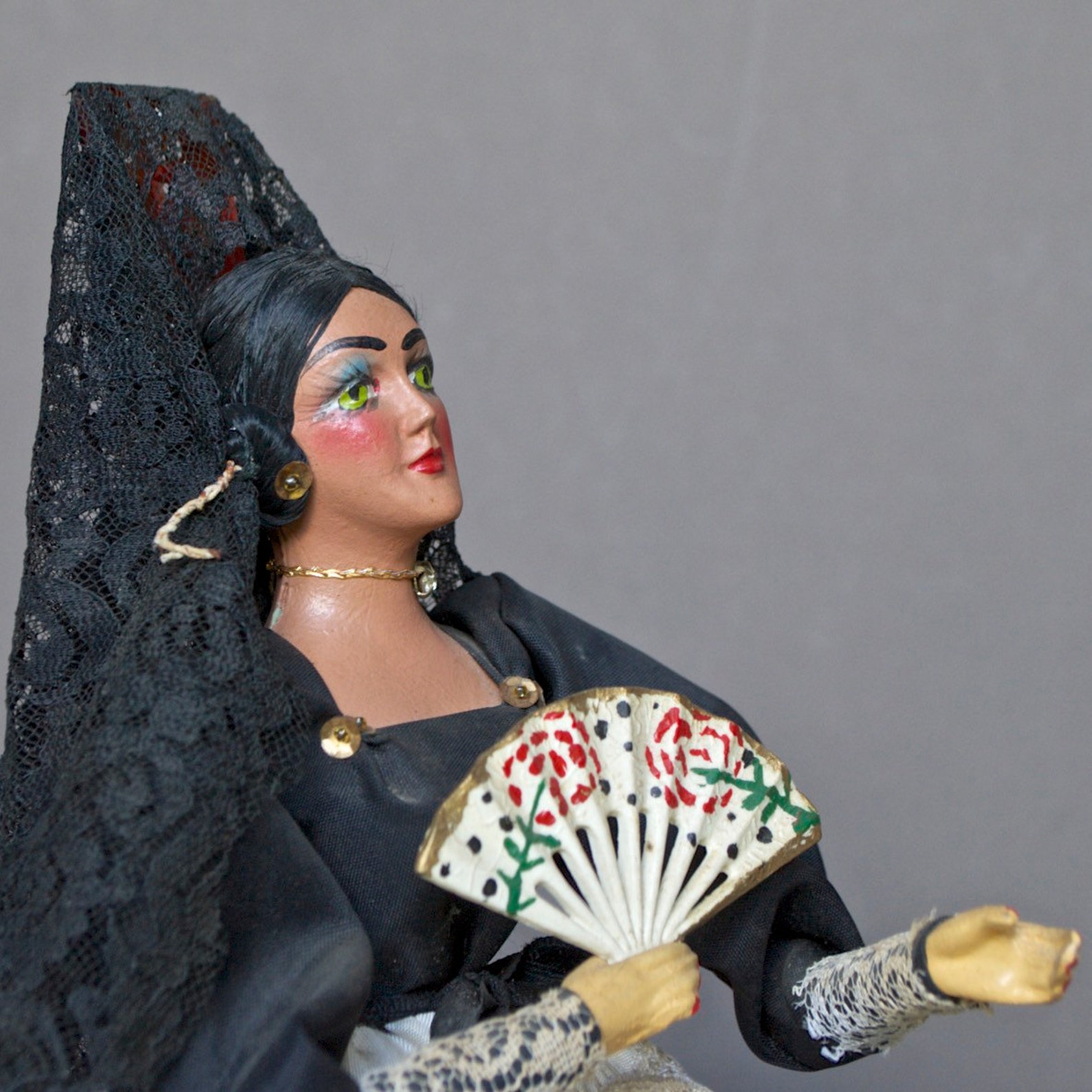 Vintage Spanish Señorita Doll Dressed in Traditional Satin and Lace ...