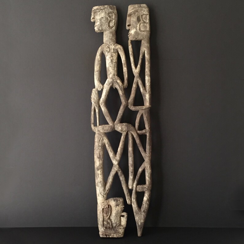 New Guinea Artifact of Three Figures Inverted Asmat Tribal - Etsy