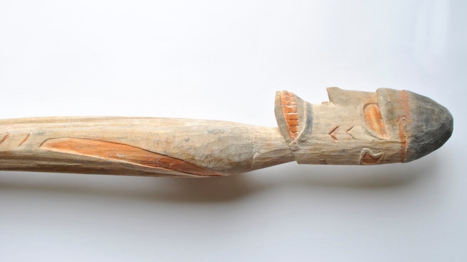 Amat Tribal Artifact Sculpture of a Tall Female Figure Standing With ...