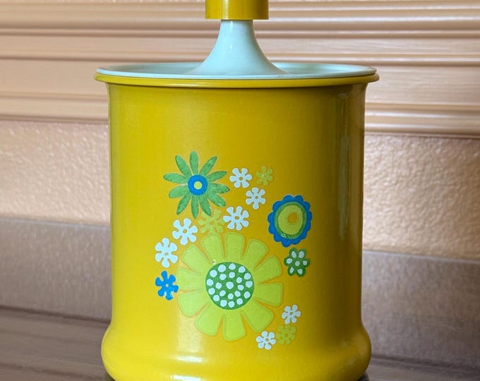 Vintage Large Kromex Flower Power Canister - Etsy