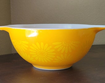 Vintage Pyrex Citrus Daisy Complete Cinderella Bowl Set 441 442 443 444 ...