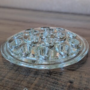 Vintage Clear Glass Flower Frog - Etsy