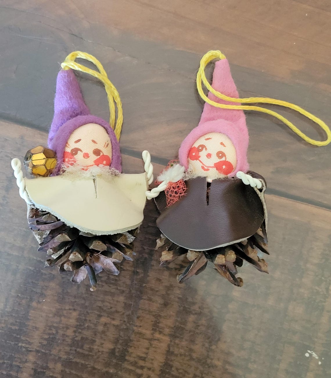 Vintage Christmas Pinecone Knomes Two - Etsy