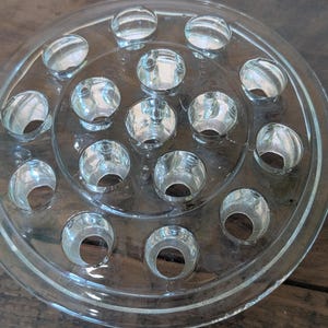 Vintage Clear Glass Flower Frog - Etsy