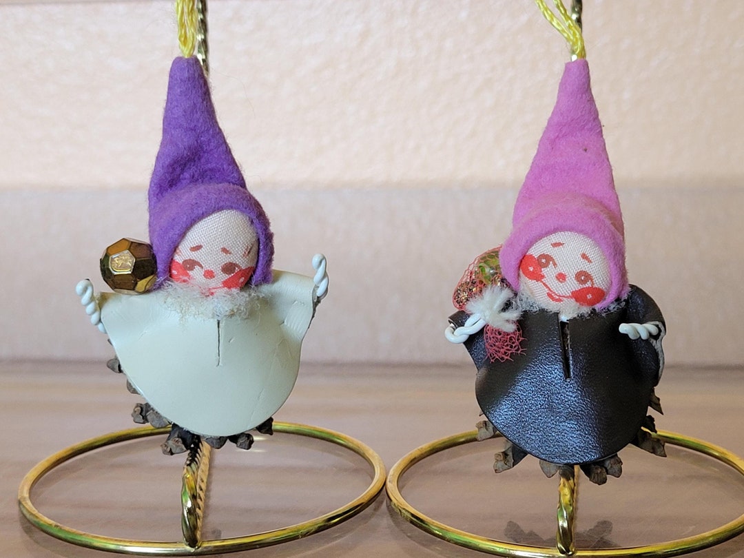 Vintage Christmas Pinecone Knomes Two - Etsy